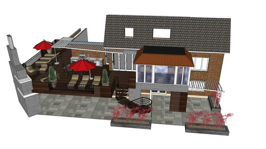 Terrasse Barbecue Rooftop 3D Warehouse, 48% OFF