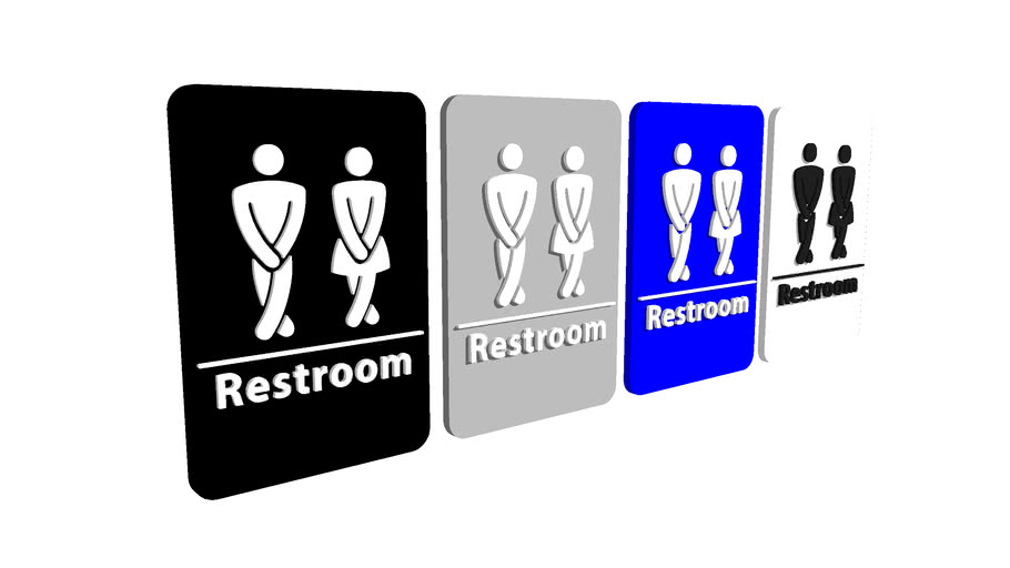 Bathroom Sign | 3D Warehouse