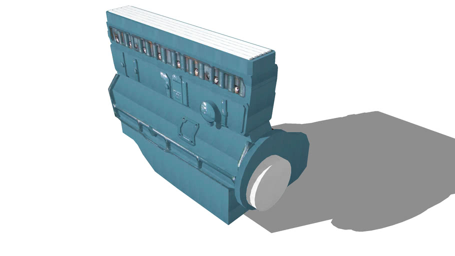 The First Stand alone Straight 8 engine on Google Sketchup | 3D Warehouse