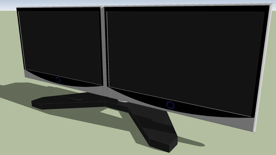 Vesa Mount With Two Monitors | 3D Warehouse
