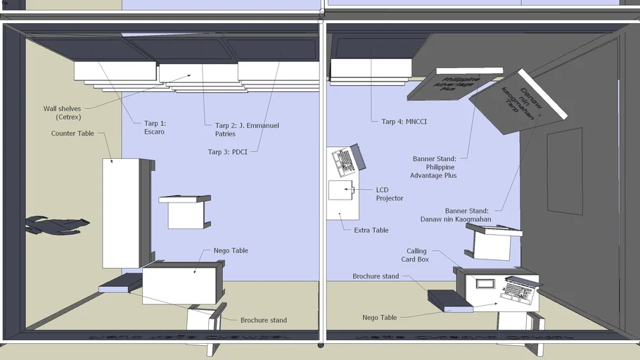 Exhibit Layout Metro Naga and Naga Creative Media Center | 3D Warehouse