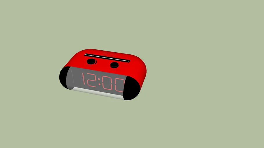 radio alarm clock red | 3D Warehouse