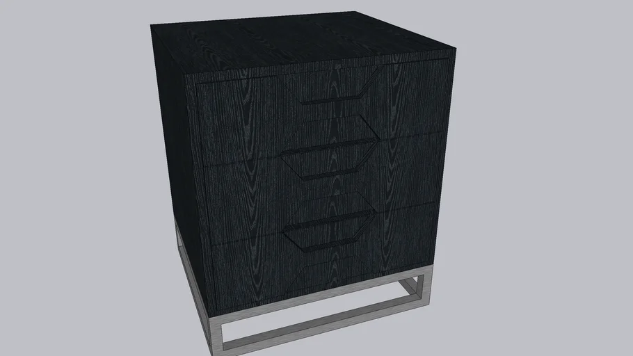 Atkin & Thyme - Hex Bedside Drawers - Black | 3D Warehouse