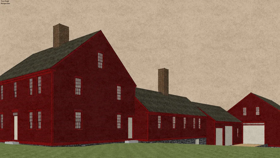 New England Connected Farmhouse | 3D Warehouse