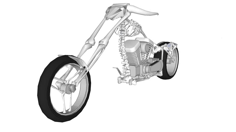 custom skull chopper | 3D Warehouse