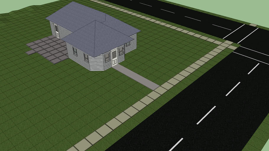 sims lot with house | 3D Warehouse