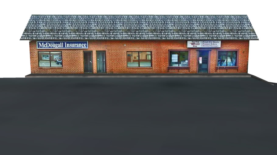 One Stop Butcher Shop & McDougall Insurance - Revised | 3D Warehouse