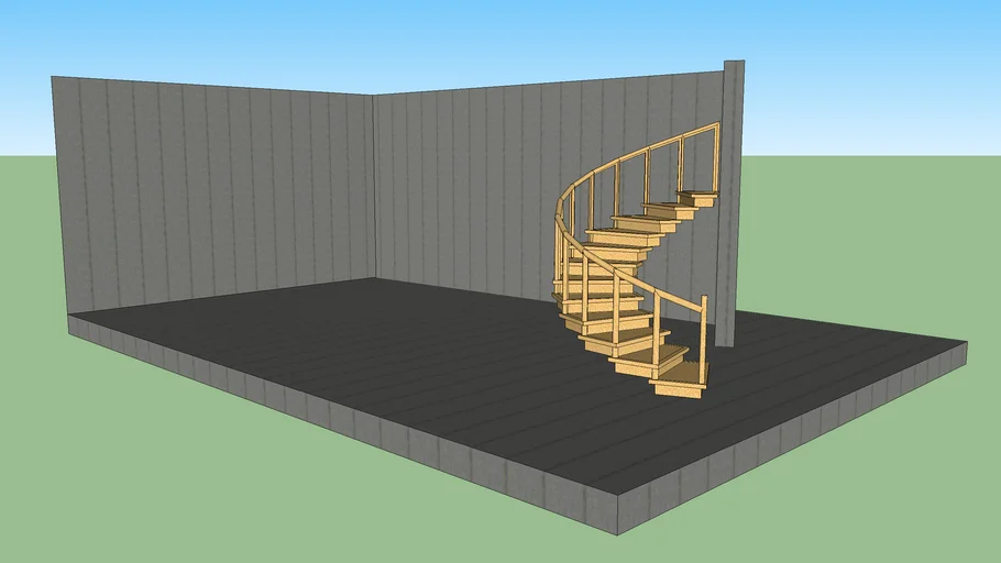 WOOD STYLE SPİRAL STAİRCASE | 3D Warehouse