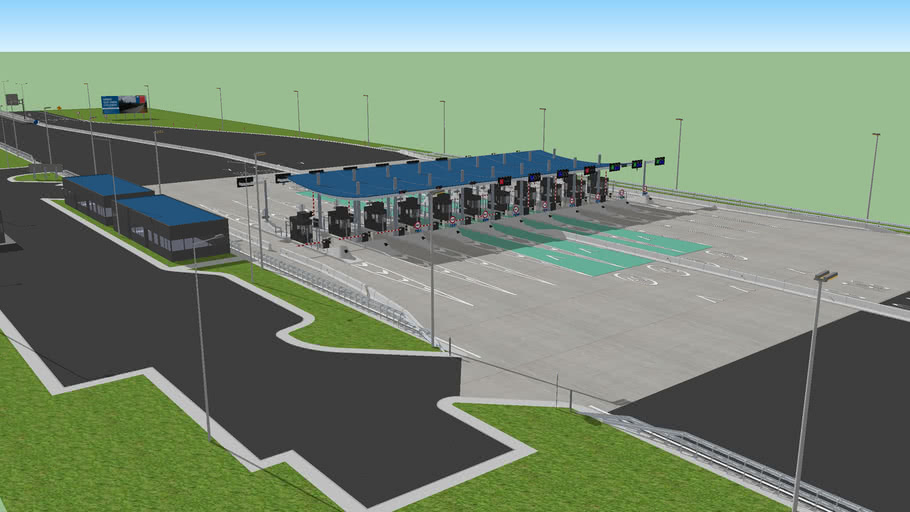 Motorway toll booths | 3D Warehouse
