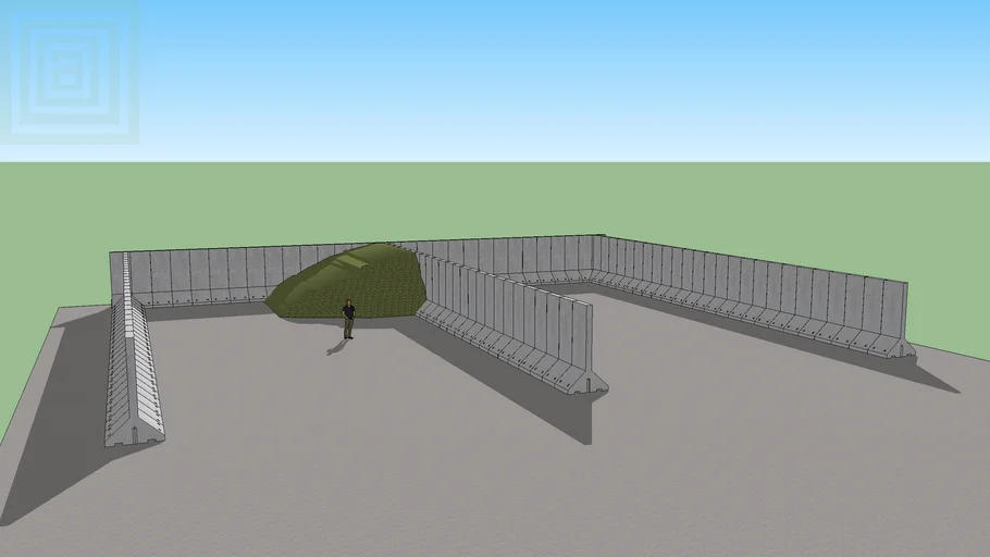 Dual Silage clamp created with ACP arrow panels | 3D Warehouse