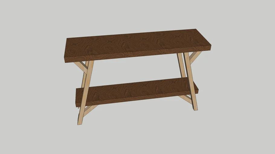 Wood Console Table | 3D Warehouse