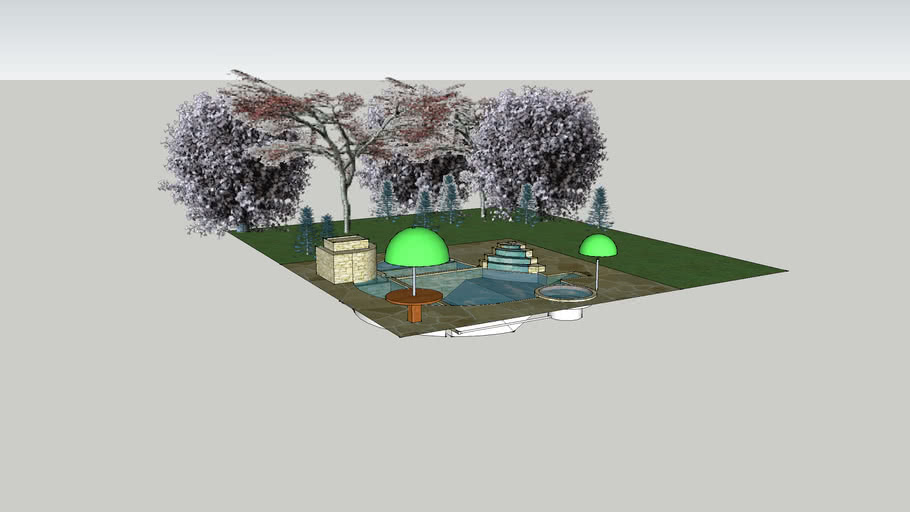 Natural Pool, Fish Farm with Landscaping | 3D Warehouse