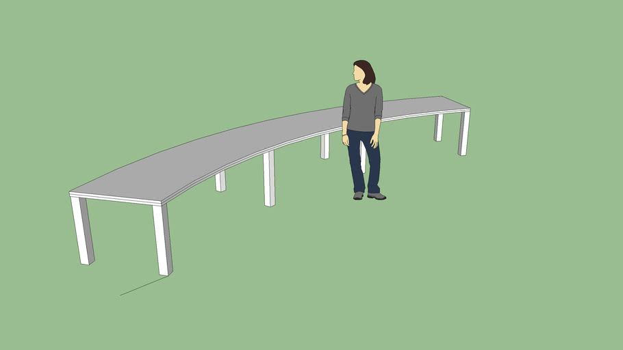 Curved Desk Base Design | 3D Warehouse