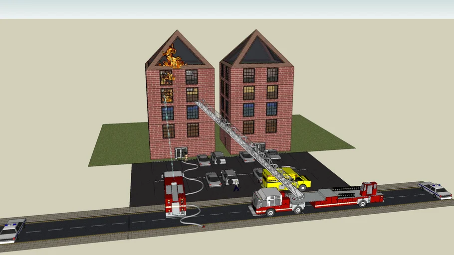 Apartment fire (updated) | 3D Warehouse