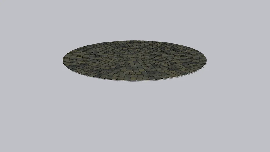 Patio circle in blocks 2.4m diameter | 3D Warehouse