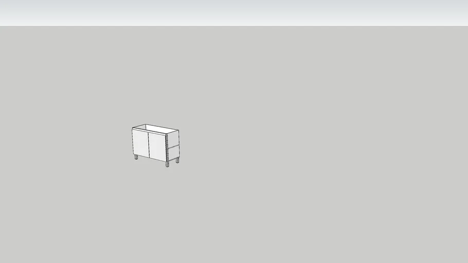 Gabinete 1200x880 2P Branco | 3D Warehouse