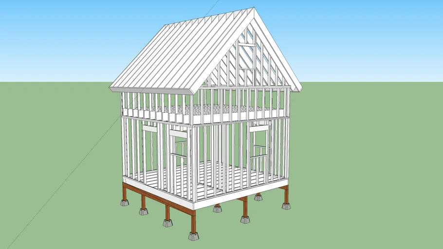 16x16 Cabin W/ Loft | 3D Warehouse