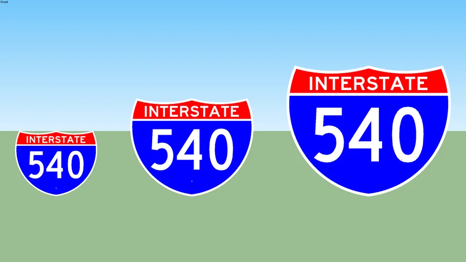 Interstate 540 Sign | 3D Warehouse
