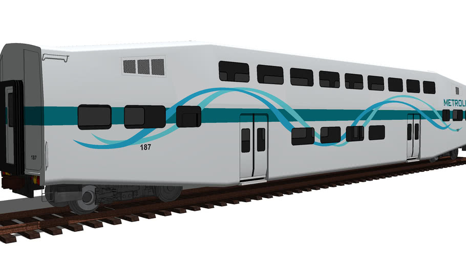 Metrolink Bombardier Bi-Level Coach #187 | 3D Warehouse