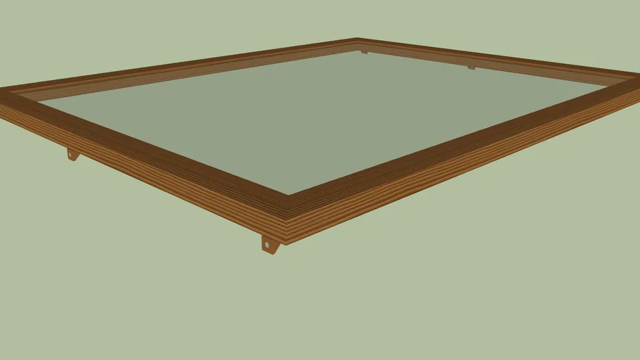 KOMPLEMENT glass shelf 71x57.7x1.8 cm in oak | 3D Warehouse