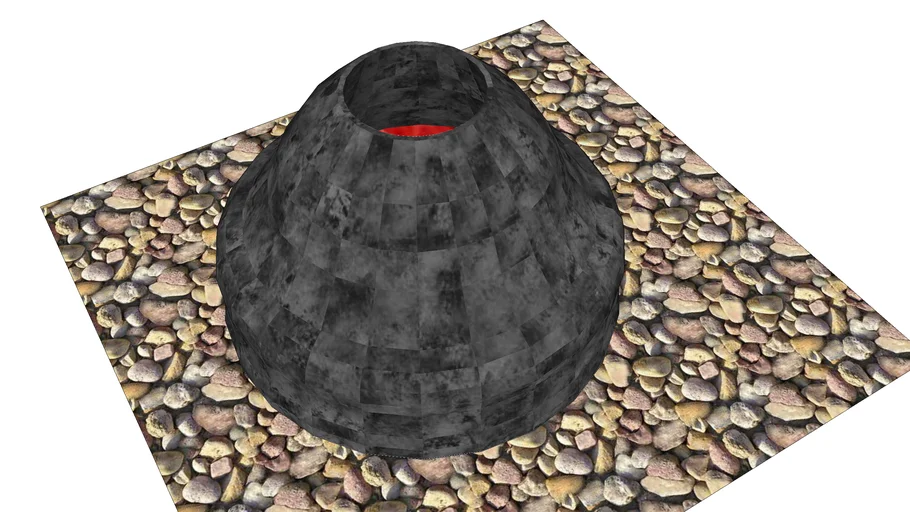 Volcan con lava | 3D Warehouse