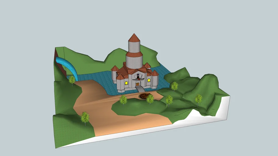 Princess Peach's Castle with Grounds | 3D Warehouse