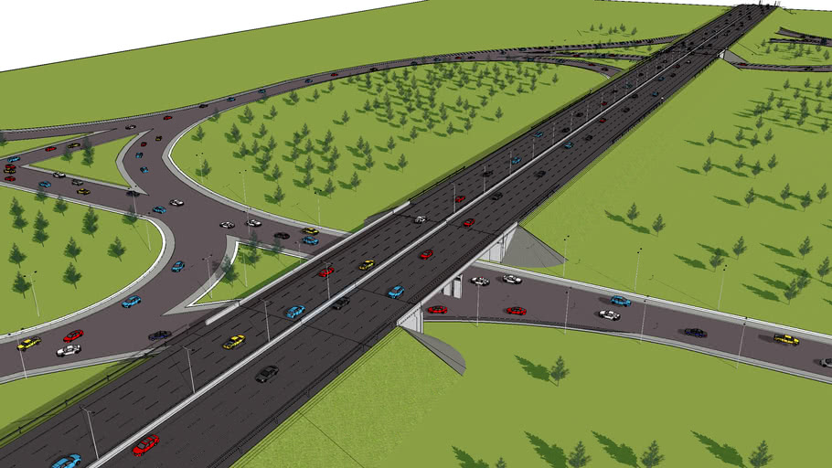 Toll Road Interchange | 3D Warehouse