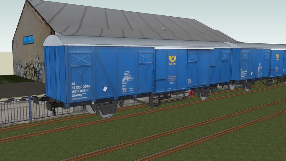 ČD Gbkkqs railway mail car | 3D Warehouse
