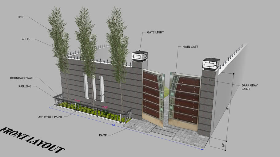 MAIN GATE 3D DETAILS | 3D Warehouse