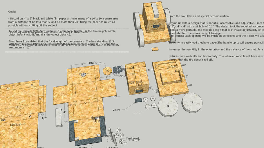 Pinhole Camera Design- Nguyen Le RISD Portfolio | 3D Warehouse