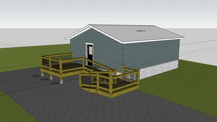deck with ramp | 3D Warehouse