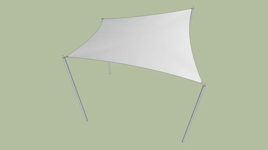 Large shadow sun screen for terrace. | 3D Warehouse