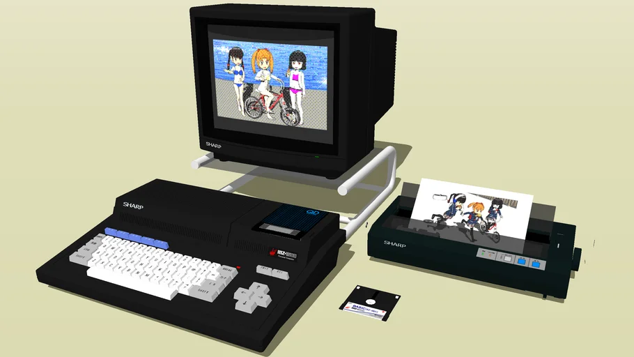 SHARP Personal Computer MZ-1500 System (1984:Japan) | 3D Warehouse