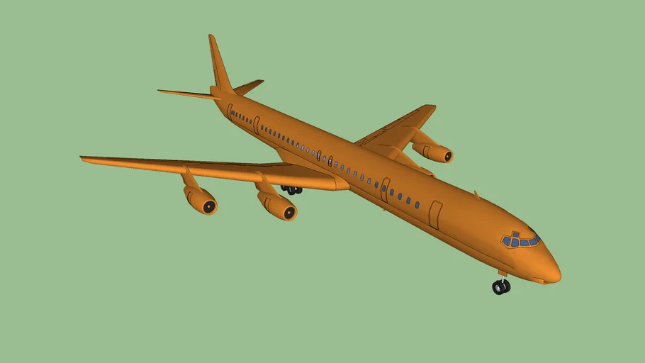 Yellow DC8 | 3D Warehouse