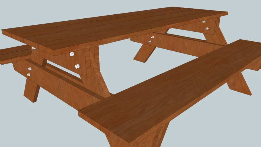 Outdoor_WoodTable | 3D Warehouse