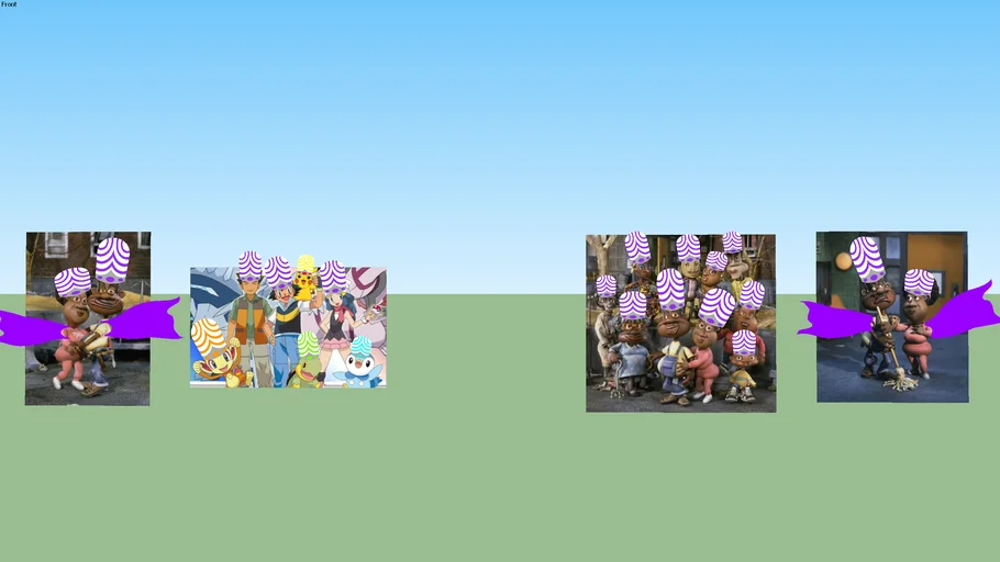 Thurgood Muriel Pokemon & The PJs Characters With Mojo Jojo Helmets ...