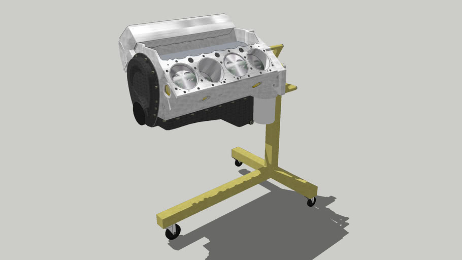 Partially assembled Small Block Chevy V8 | 3D Warehouse