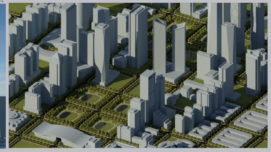 Simple city model (city context/background) version 2 | 3D Warehouse