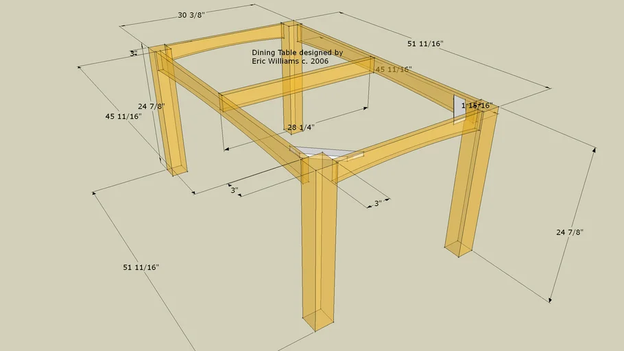 dining table frame | 3D Warehouse