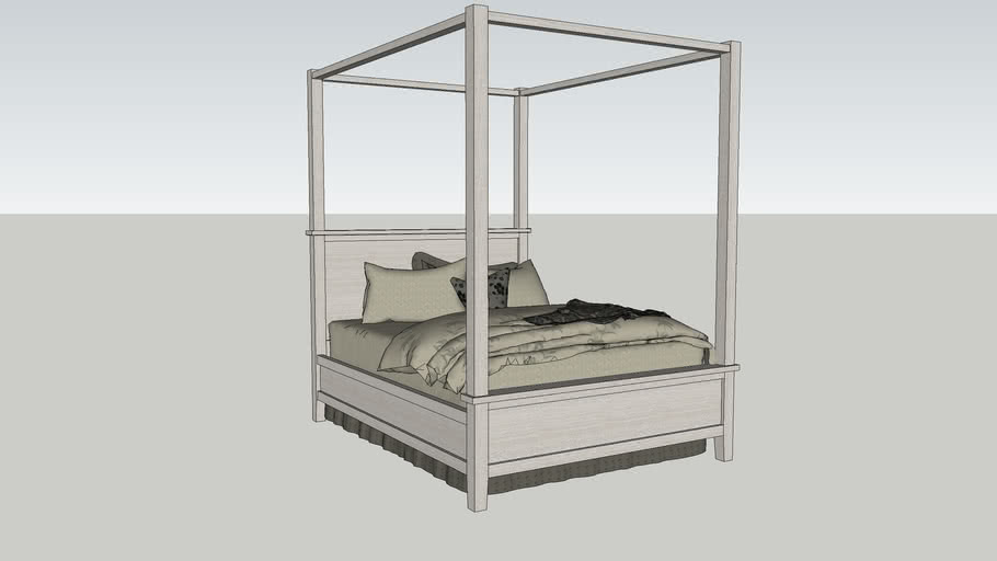 FARMHOUSE CANOPY BED | 3D Warehouse