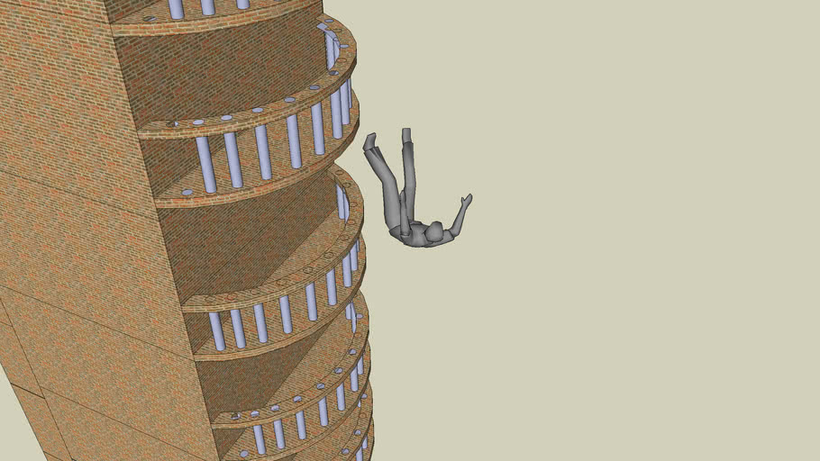 Man falling off building | 3D Warehouse