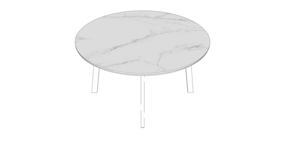 SIFAS KWADRA Table ronde 140 HPL Blanc | 3D Warehouse