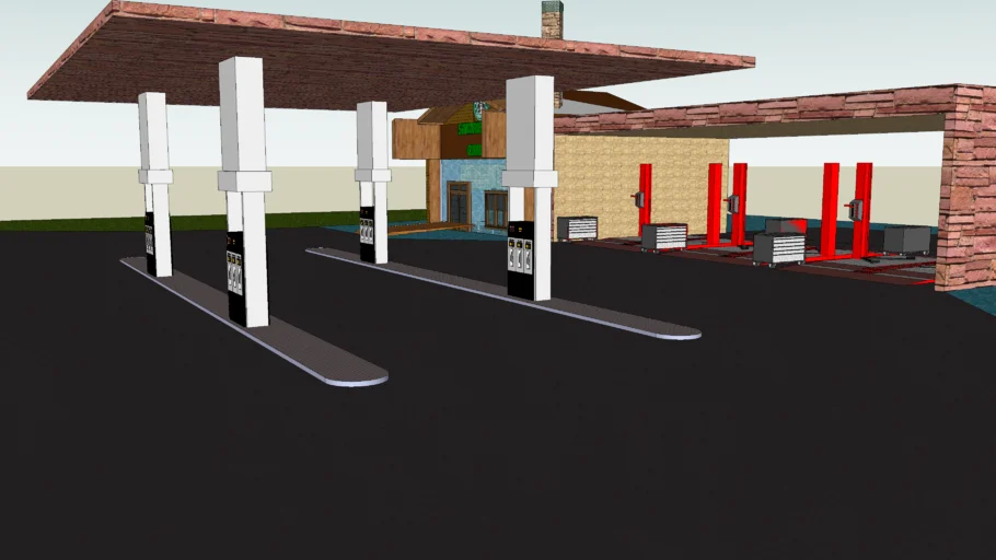 gas station | 3D Warehouse