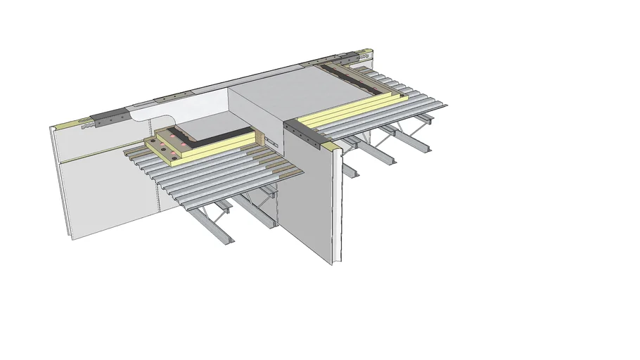 04 Cold Storage Warehouse - Insulated metal panels through roof deck | 3D Warehouse