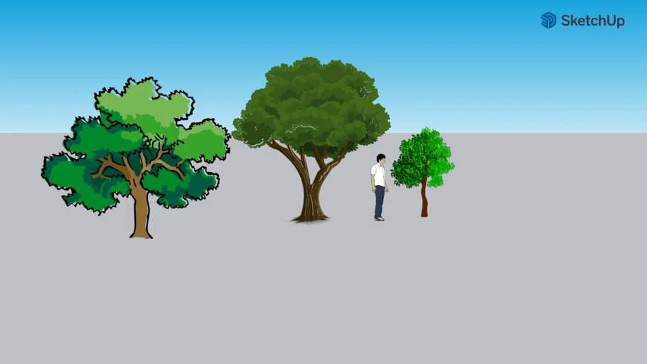 low poly green trees | 3D Warehouse