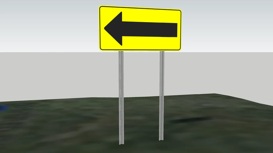 Left Turn Sign | 3D Warehouse