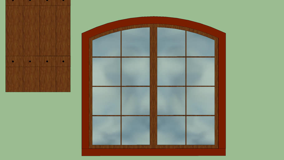 36x68 Arched Twin Windows | 3D Warehouse