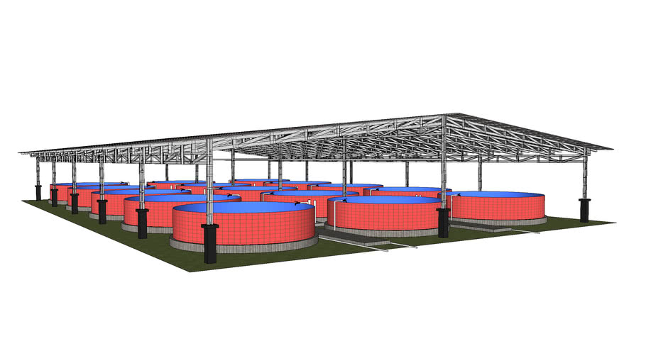 Kolam Bioflok Kasongan 2021 | 3D Warehouse
