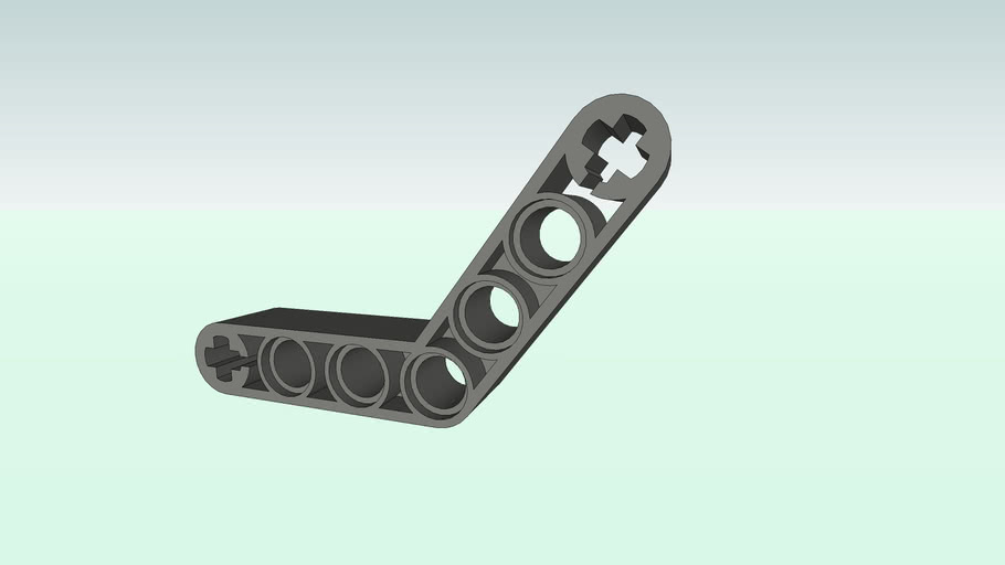 Lego Technic Beam Angled 7 Holes Gray | 3D Warehouse