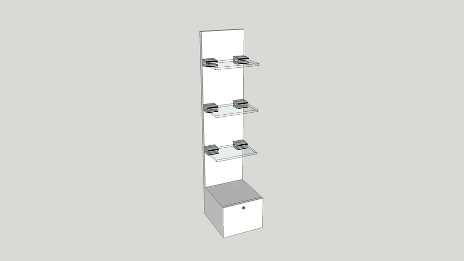 Retail Display with Locking Drawer | 3D Warehouse
